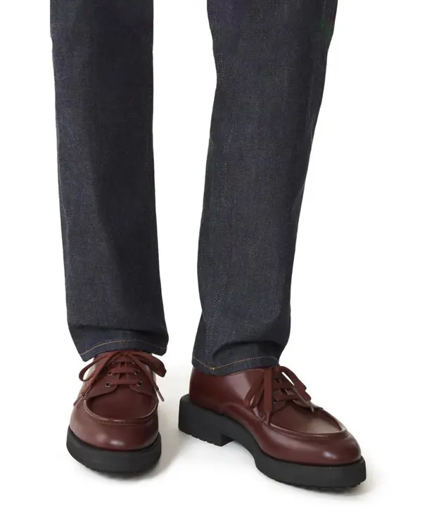 LANVIN Soft Leather Derby Shoes - Brown