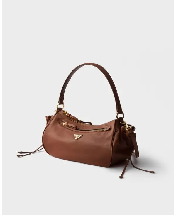 Prada Desiree Small Leather Hobo Bag