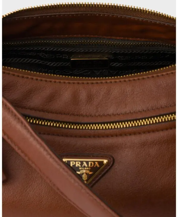 Prada Desiree Small Leather Hobo Bag