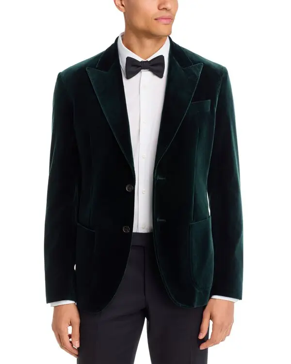 Etro Regular Fit Velvet Peak Lapel Jacket