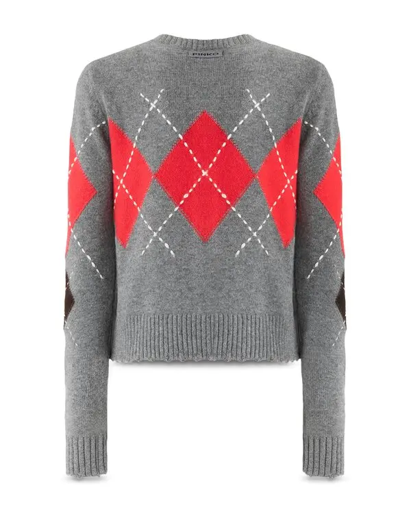 Pinko Cardiff Wool Argyle Cardigan