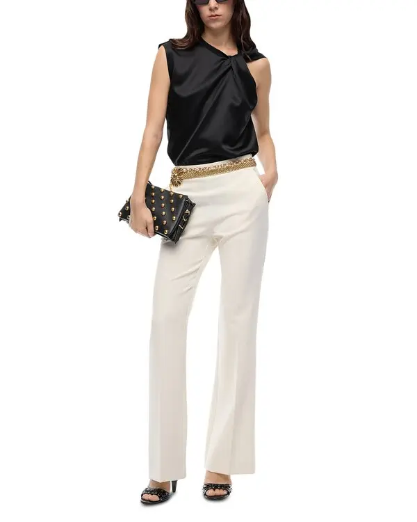 Pinko Smart Satin Asymmetric Blouse - Black