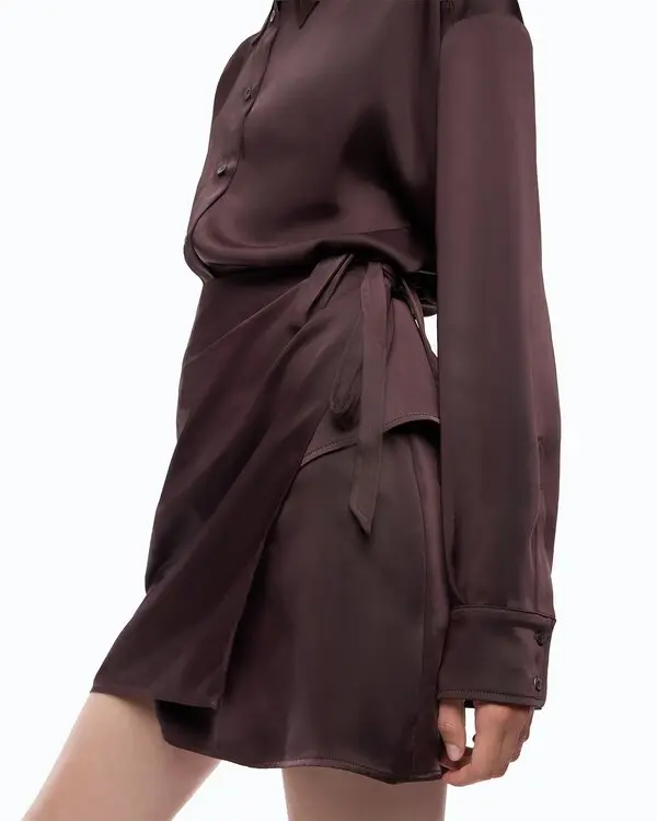 Pinko Asfodelo Washed Twill Shirt Dress
