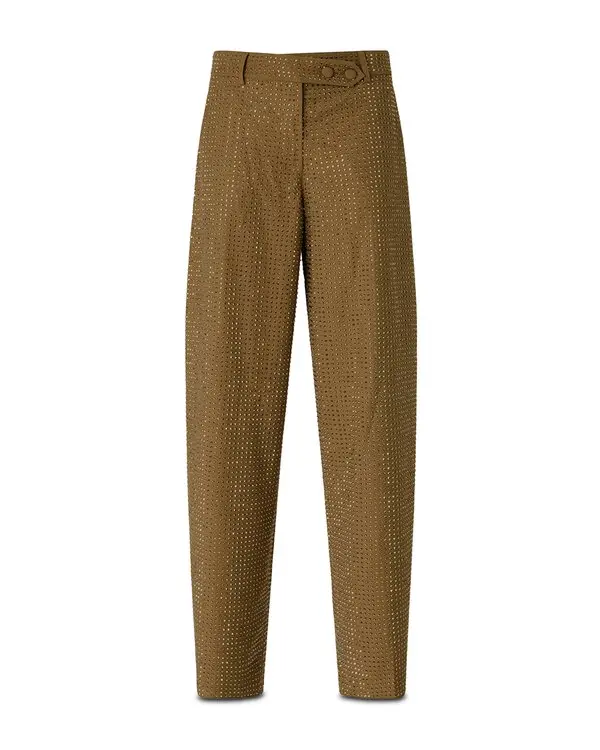 Pinko Solopaca Embellished Wide Leg Trousers