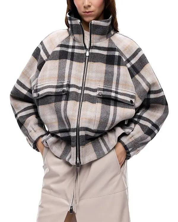 Pinko Borragine Wool Blend Double Cloth Blouson Jacket