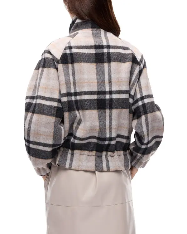 Pinko Borragine Wool Blend Double Cloth Blouson Jacket