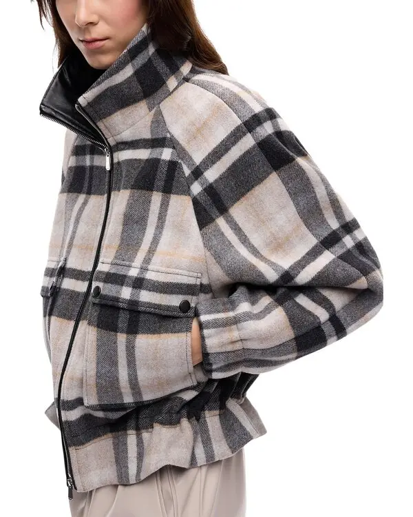 Pinko Borragine Wool Blend Double Cloth Blouson Jacket