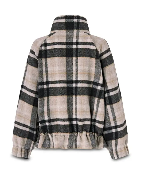 Pinko Borragine Wool Blend Double Cloth Blouson Jacket