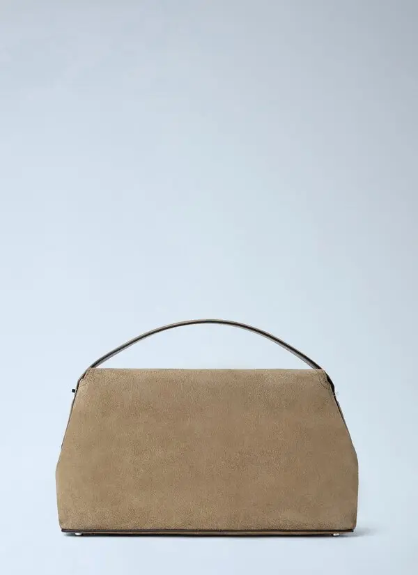TOTEME T-lock Suede Top Handle Handbag
