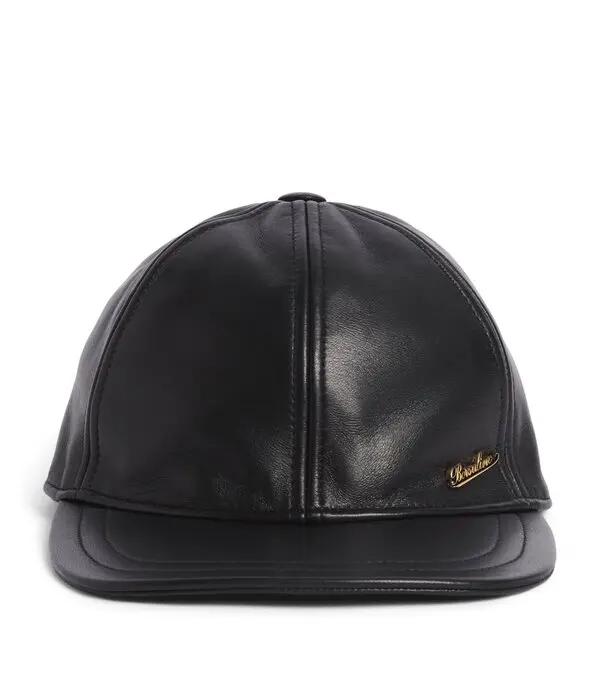 Borsalino Leather Baseball Cap