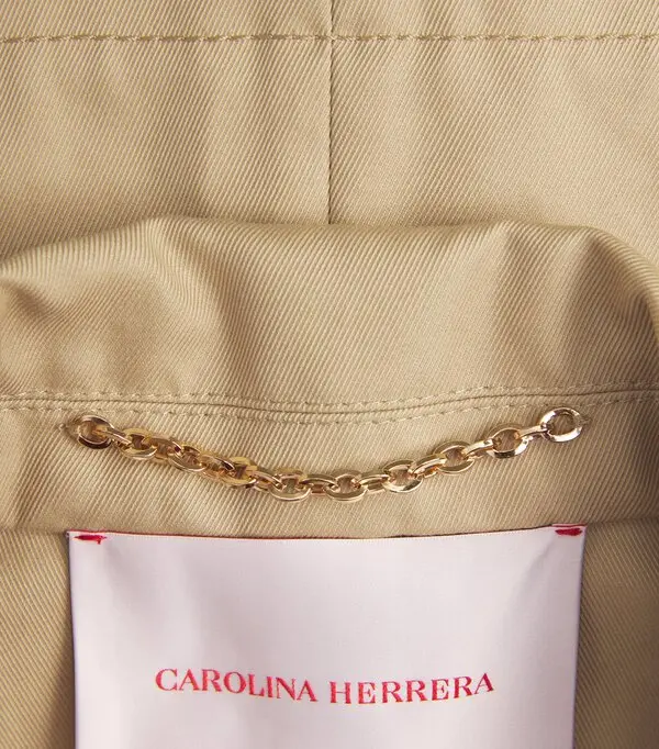 Carolina Herrera Embroidered Trench Coat