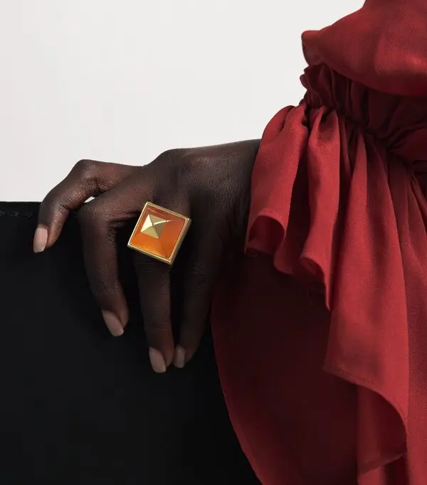 Eddie Borgo Plated Sugarloaf Pyramid Ring