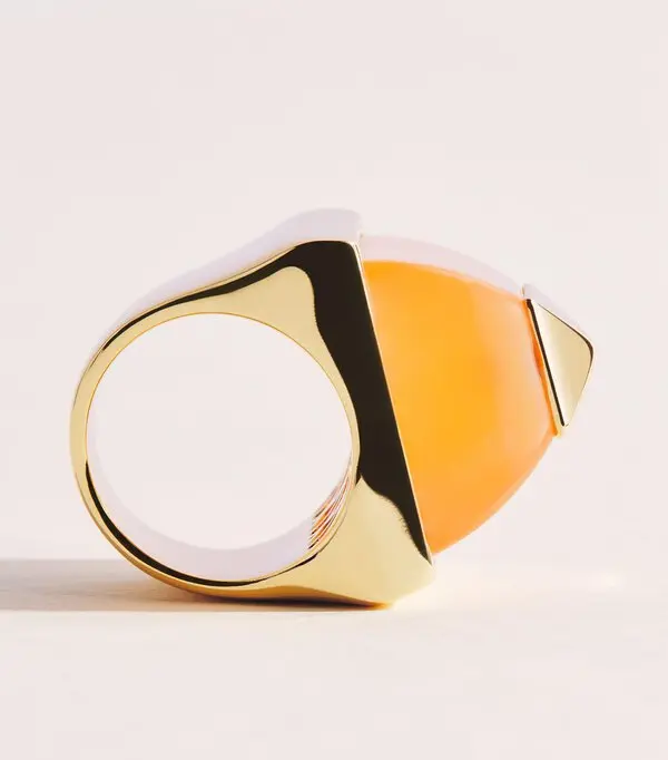 Eddie Borgo Plated Sugarloaf Pyramid Ring