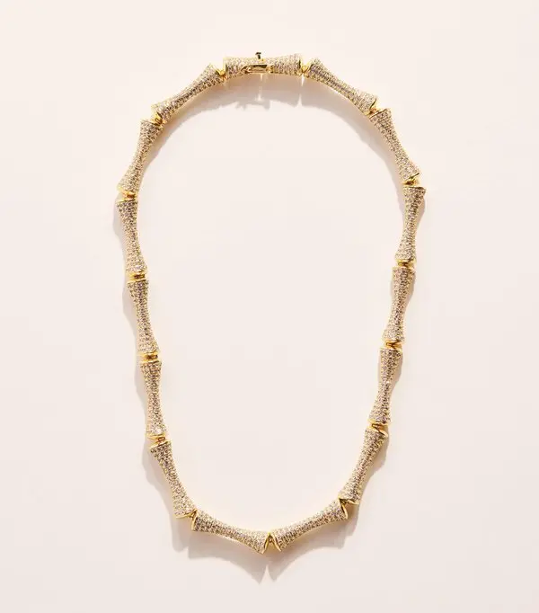 Eddie Borgo Plated Pavé Bambù Necklace