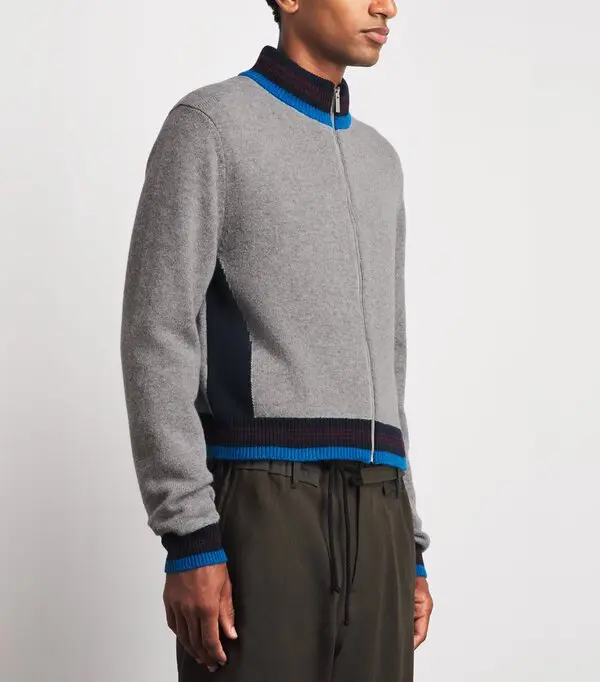 SYSTEM Wool-cotton Zip-up Cardigan