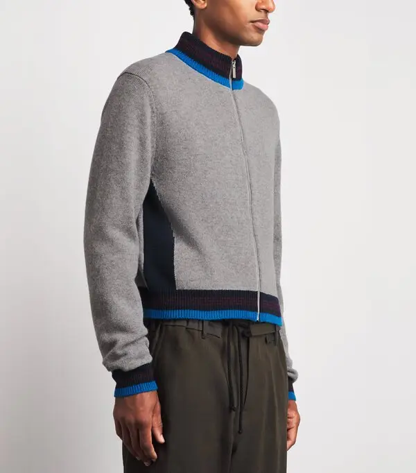 SYSTEM Wool-cotton Zip-up Cardigan