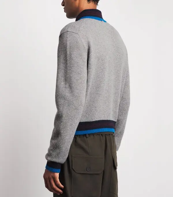 SYSTEM Wool-cotton Zip-up Cardigan