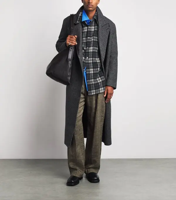 SYSTEM Wool-blend Check Shirt