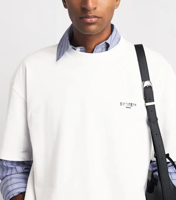 SYSTEM Cotton Logo T-shirt