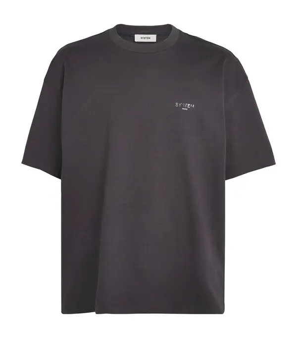 SYSTEM Cotton Logo T-shirt