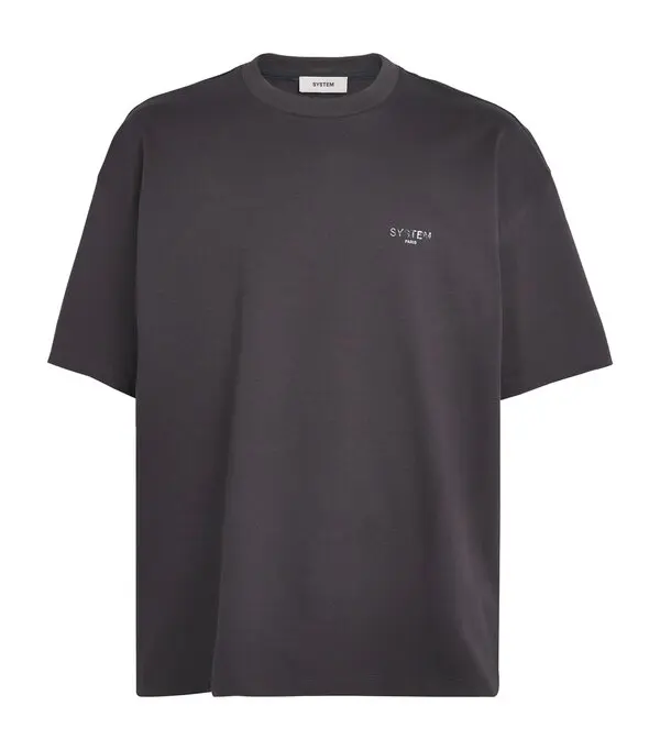 SYSTEM Cotton Logo T-shirt