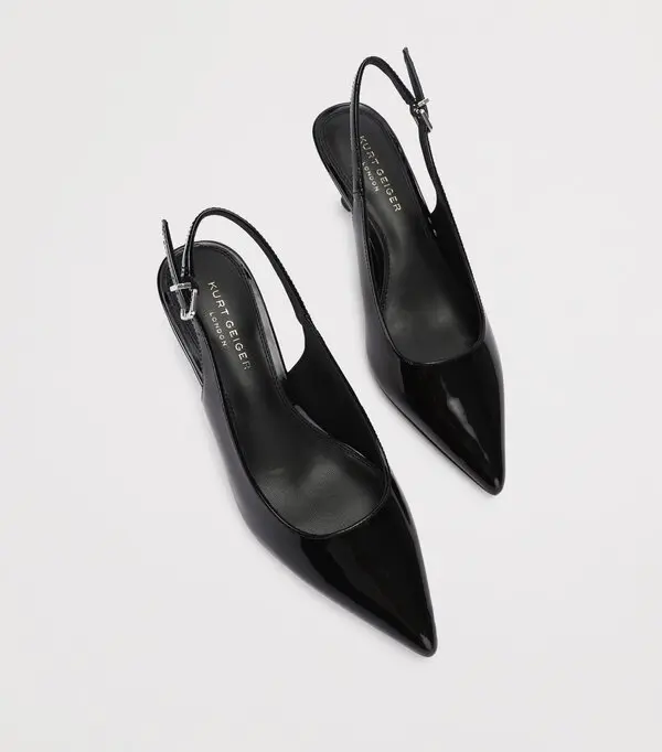 Kurt Geiger Patent Leather Stepney Slingback Pumps