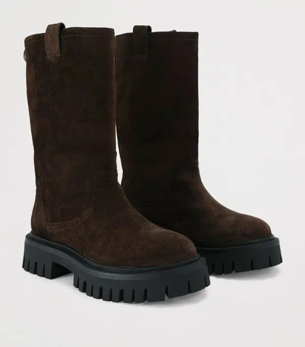 Kurt Geiger Suede Kingly Biker Boots