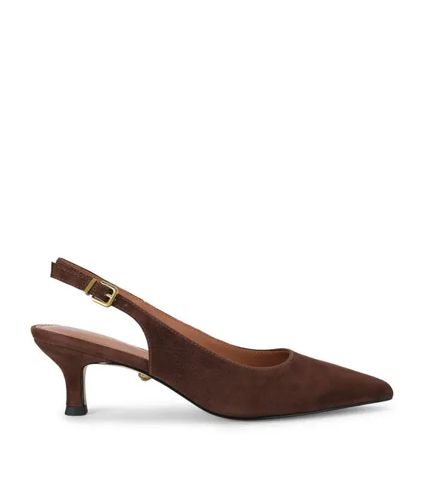 Kurt Geiger Suede Stepney Slingback Pumps - Brown