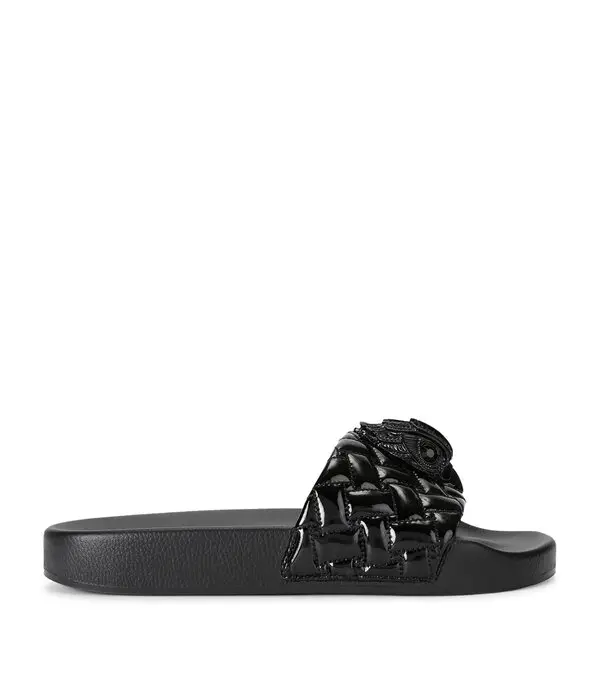 Kurt Geiger Meena Large Eagle Slides - Black