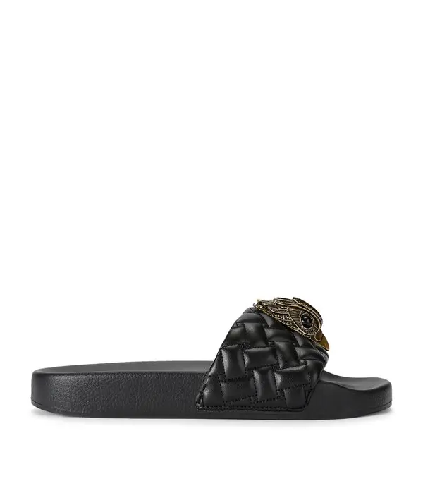 Kurt Geiger Meena Large Eagle Slides - Black