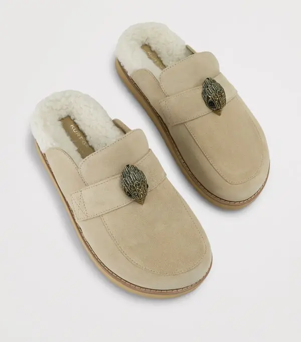 Kurt Geiger Suede Eagle Clog Mules