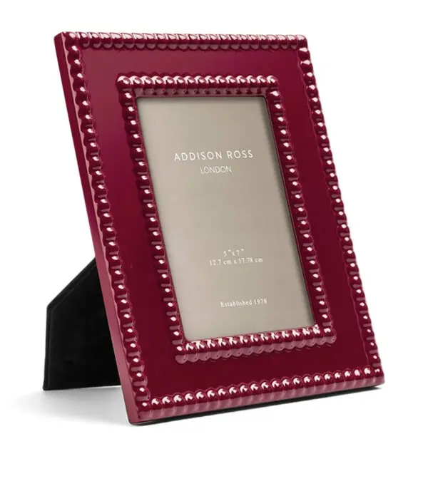 ADDISON ROSS LONDON Lacquer Bobbin Picture Frame - Red