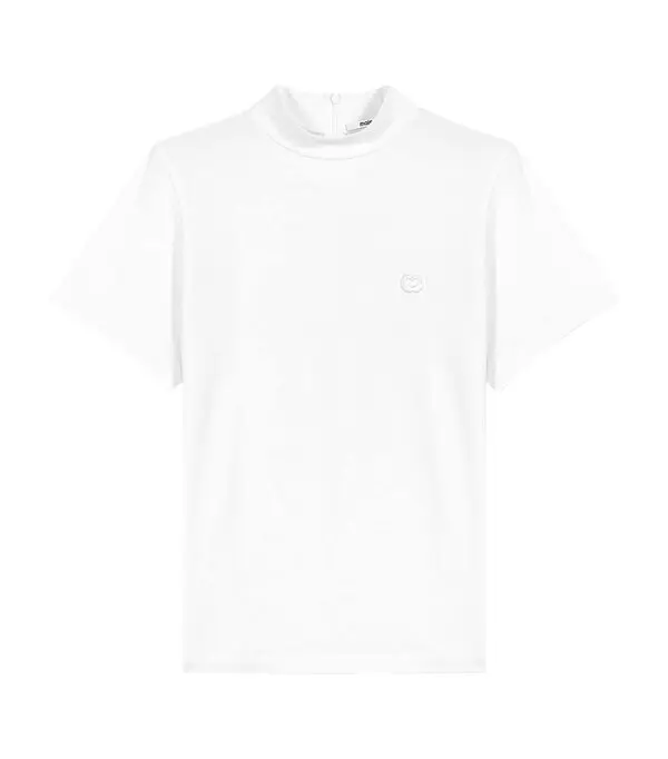 Maje Funnel-neck Zipped T-shirt