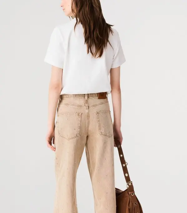 Maje Funnel-neck Zipped T-shirt