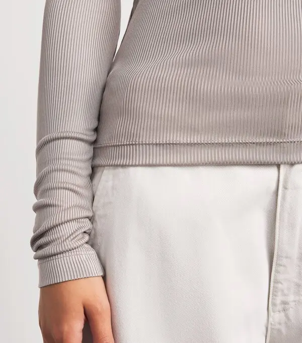 AGOLDE Ribbed Delphi Top - Grey