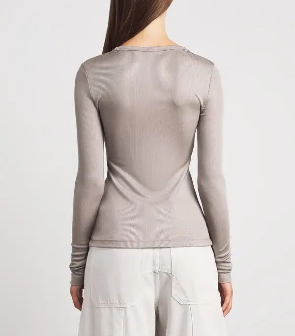 AGOLDE Ribbed Delphi Top - Grey