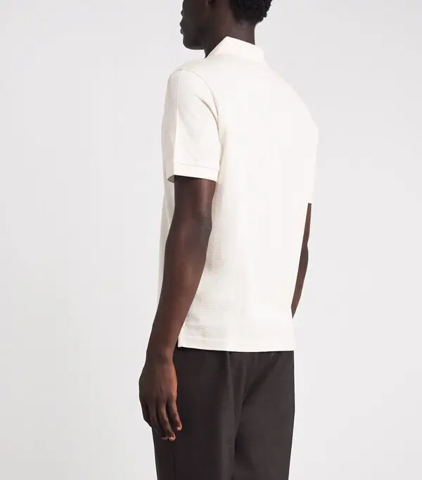 BOSS Cotton Jacquard Open-neck Polo Shirt