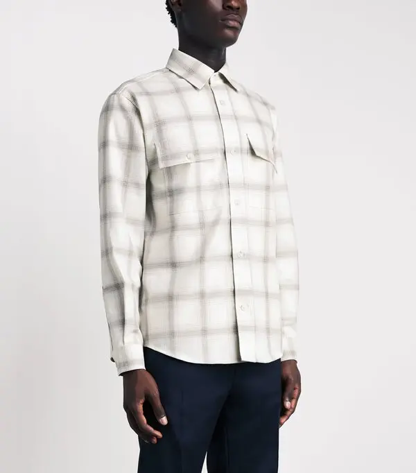 BOSS Virgin Wool-cotton Check Shirt