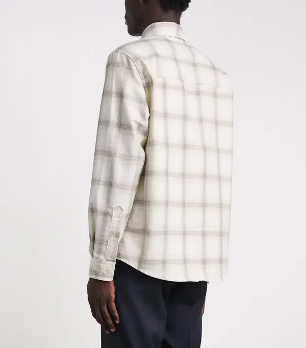 BOSS Virgin Wool-cotton Check Shirt