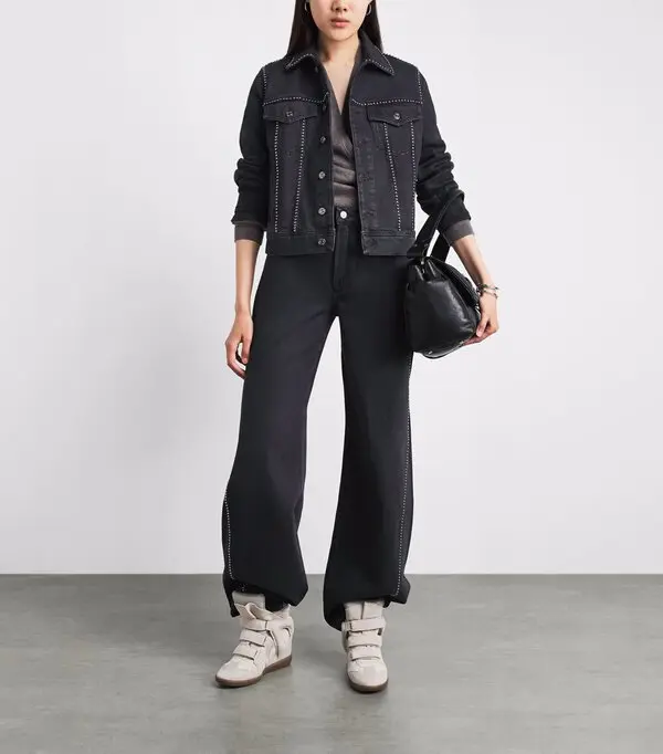 7 For All Mankind Studded Denim Jacket