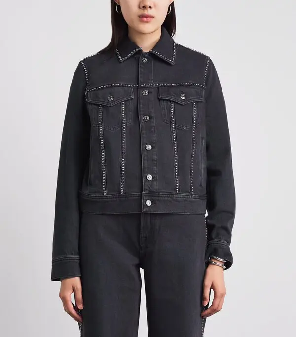 7 For All Mankind Studded Denim Jacket