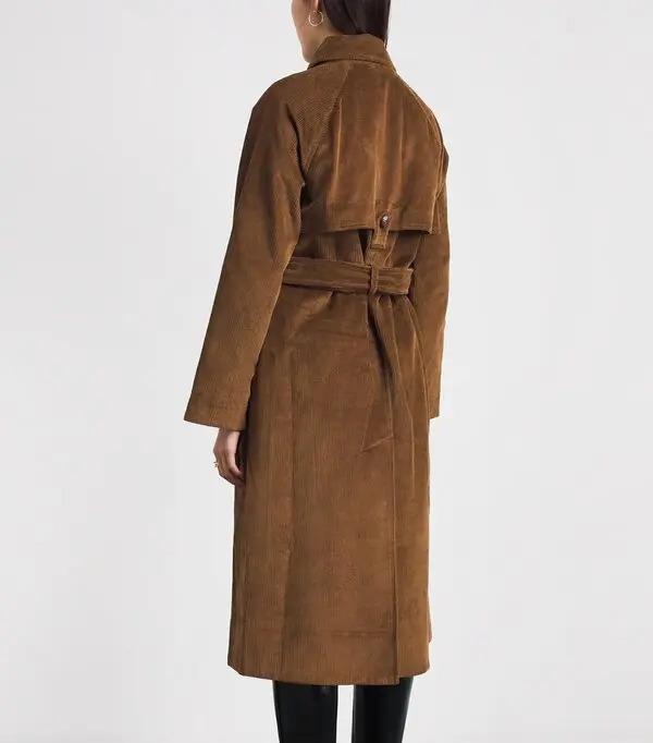 Barbour Corduroy Antonella Trench Coat - Brown