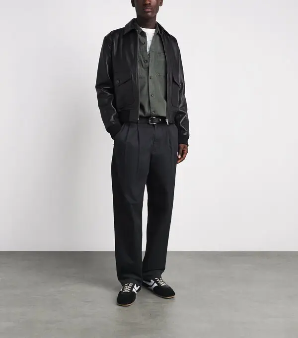 Rag & Bone Cotton Pleated Baggy Chinos