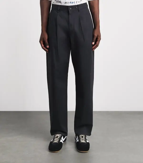 Rag & Bone Cotton Pleated Baggy Chinos