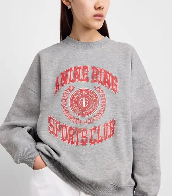 ANINE BING Oversized Miles Collegiate Sweatshirt