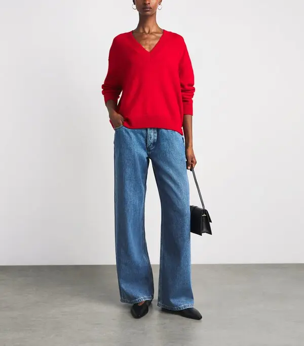 ANINE BING Cashmere V-neck Lee Sweater