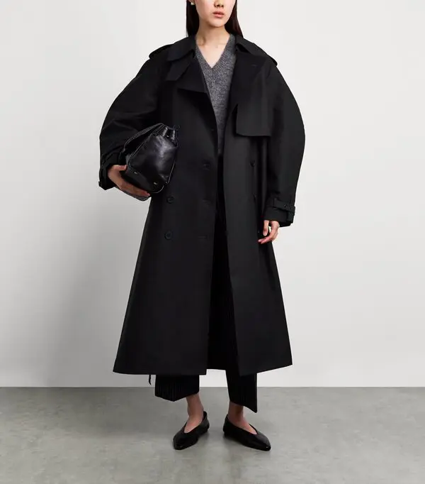 ANINE BING Cotton Pascale Trench Coat