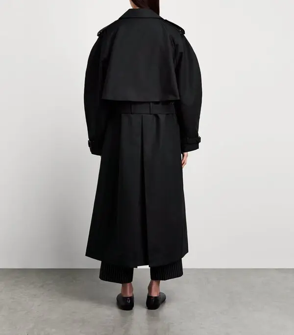 ANINE BING Cotton Pascale Trench Coat