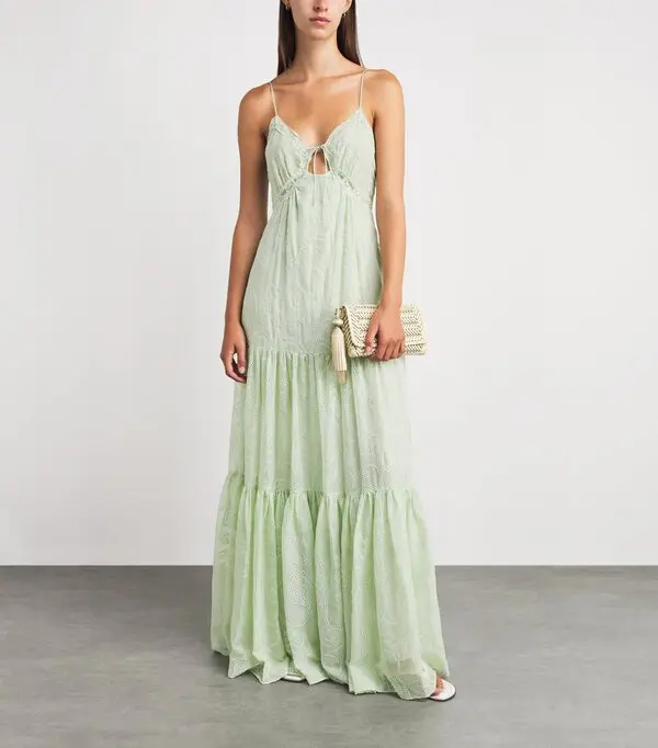 Alice + Olivia Lace-trim Nicky Maxi Dress