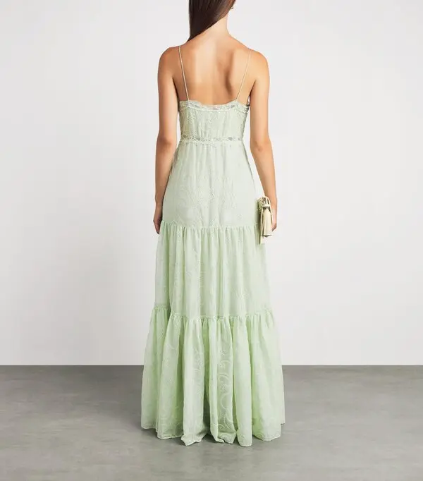 Alice + Olivia Lace-trim Nicky Maxi Dress